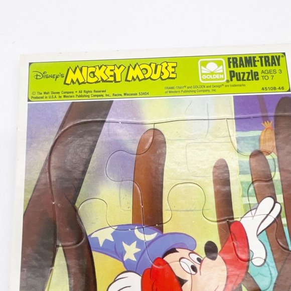 Golden | Toys | Golden Tray Puzzles Mickey Mouse Lot 2 Vintage Wizard ...
